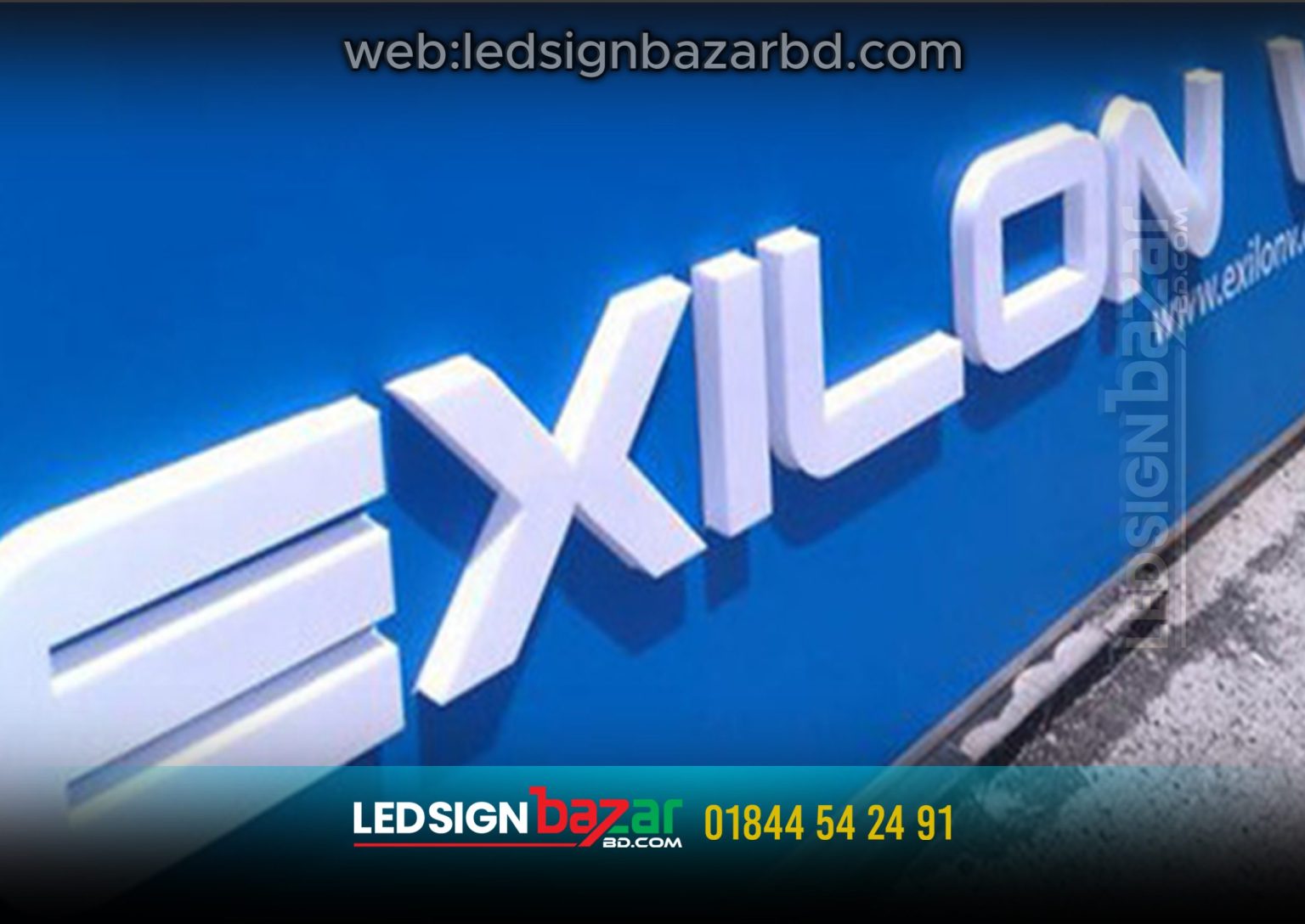 WHITE COLOR ACRYLIC/PLASTIC LETTER SIGNAGE IN DHAKA POLTON SIGNAGE ...
